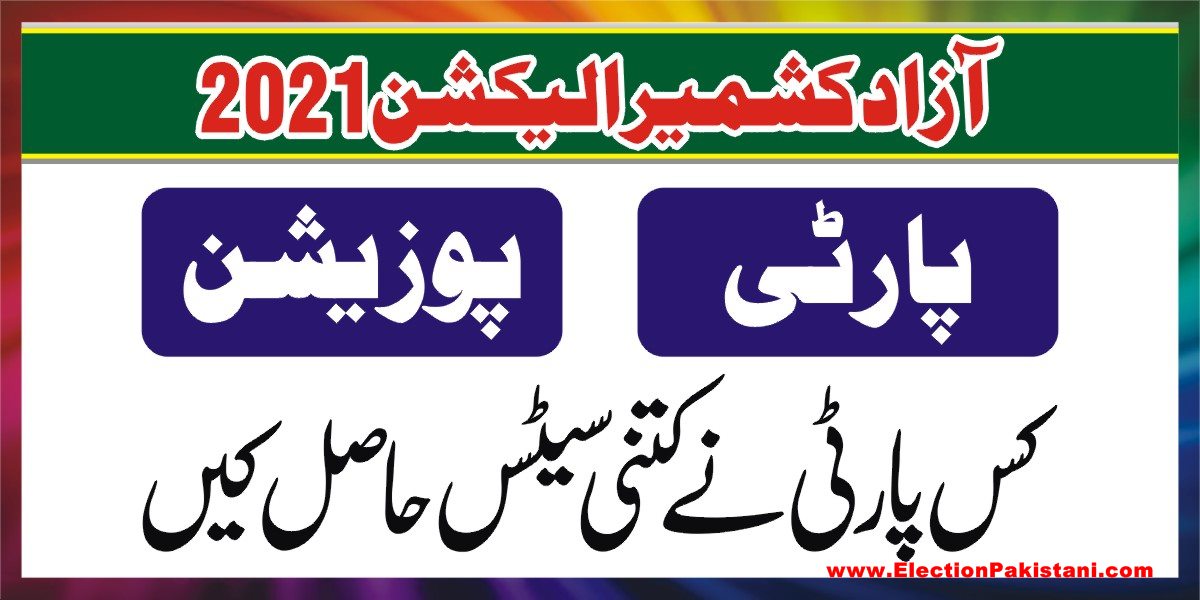 Azad Kashmir Party Position Elections 2021 AJK Assembly