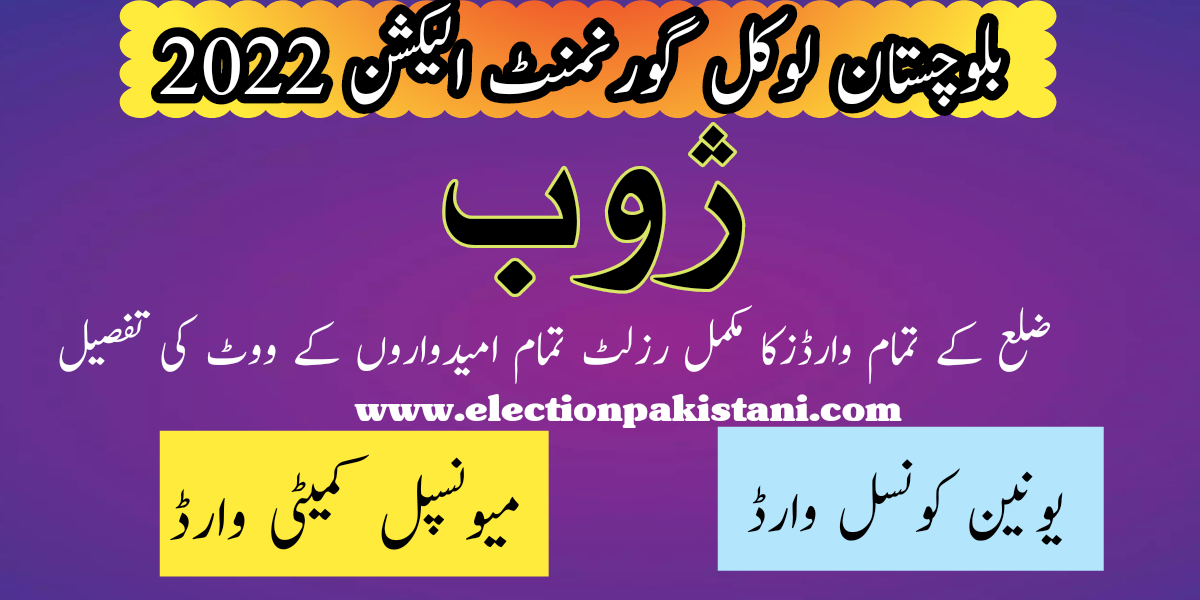 Zhob Local Government Elections 2022 Balochistan lnformation Result